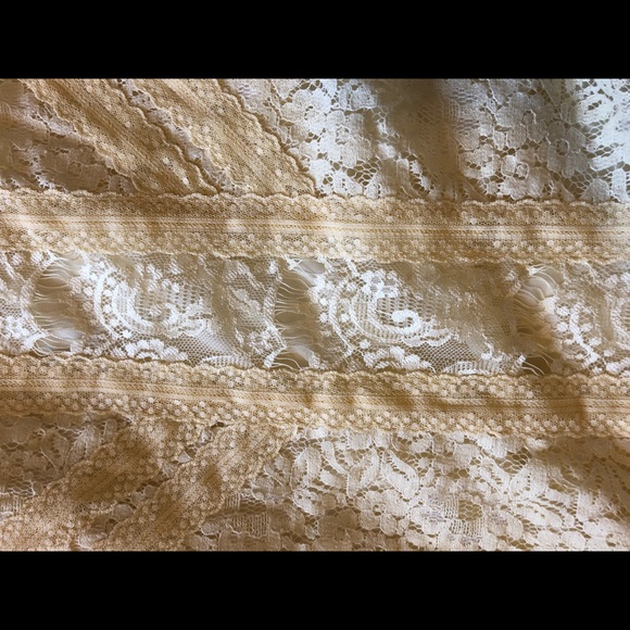 Tops | Pale Yellow Lace Sheer Blouse | Poshmark